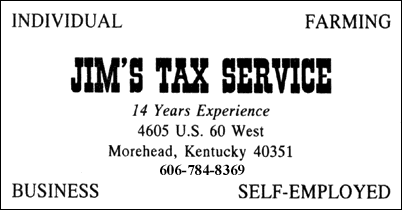 CaveRun.org | Jim's Tax Service