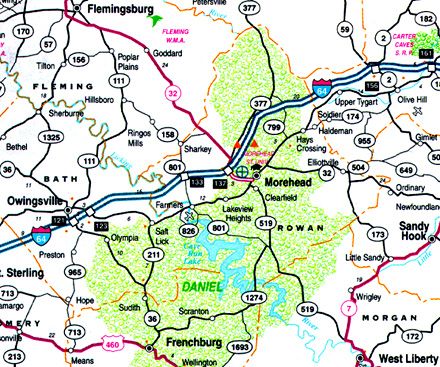 Cave Run Lake Maps